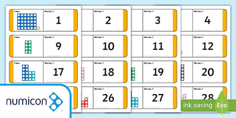 Counting Numicon Shapes 1- 20 Posters